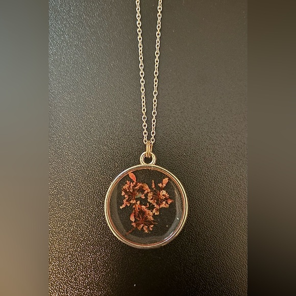 Hand Crafted | Jewelry | Handmade Flower Encased Adjustable Necklace ...